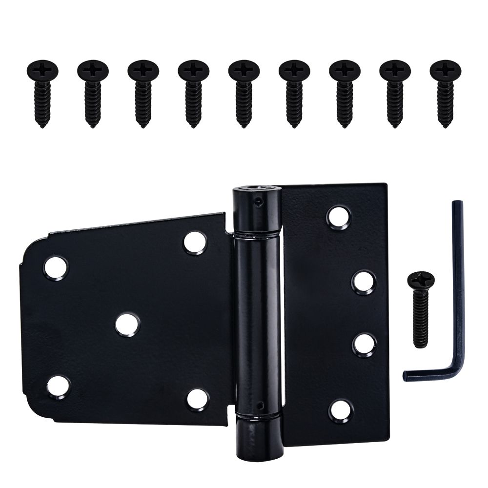 Everbilt 4-inch Self-Closing Gate T-Hinge in Black - 1pk