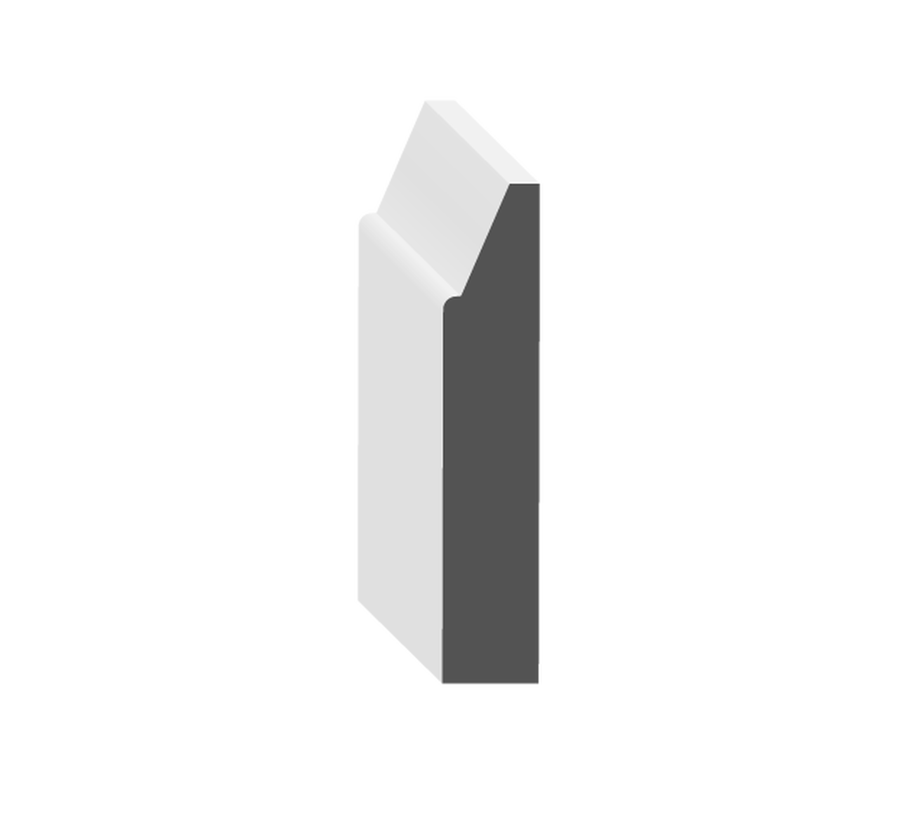 MDF 139 Large Bevel Step Shoe Mould 1 3/4" x 3/8" (14' Lengths)